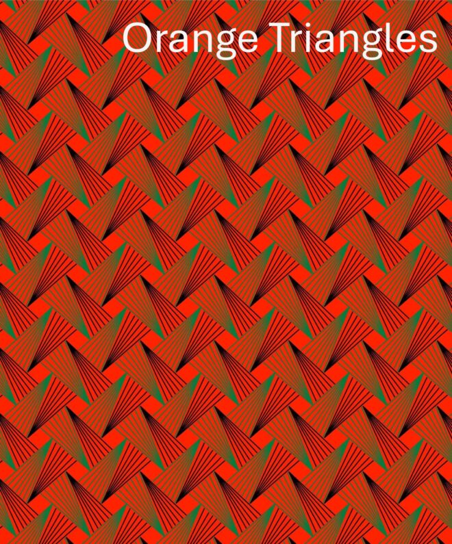 Orange Triangle Shweshwe • Ilse Benard Designs