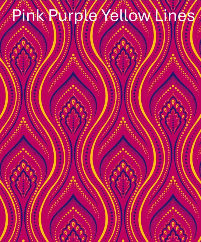 Pink Purple Yellow Lines Shweshwe • Ilse Benard Designs